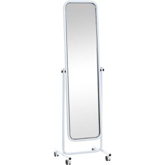 Clp Miroir de figure rectangulaire complet équipé de roues disponibles différentes couleurs colore : Blanc