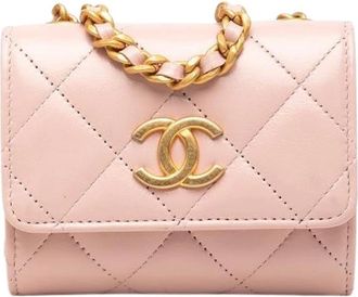 Chanel Sac bandouli&egrave;re Matelass&eacute; Mini Mini en cuir dagneau Pre-owned - Femme - Pre-owned - Rose - Taille: ONE Size