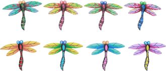 Angoily 8 St&uuml;ck Libellen Wanddekor aus Rostfreiem Eisen Lackiert Langlebig Wand und Tischdekoration f&uuml;r Wohnr&auml;ume und Garten