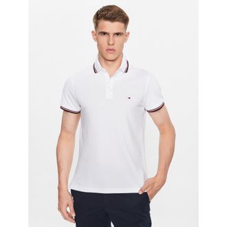 Tommy Hilfiger Poloshirt 1985 MW0MW30750 Wei&szlig; Slim Fit