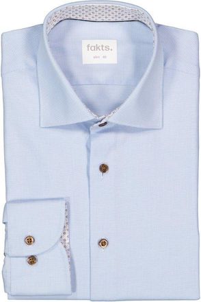 Fakts Herren Hemd blau Slim Fit