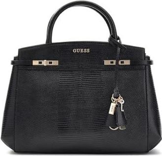Guess sac &agrave; main sac &agrave; &eacute;paule bandouli&egrave;re Melinda Triple Compartment Satchel Black noir