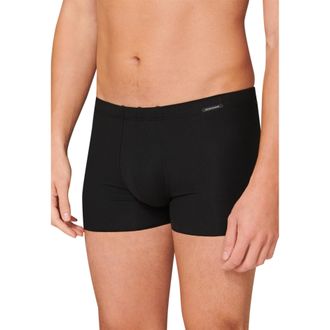Schiesser Herren Boxershorts schwarz Baumwolle & Mix unifarben