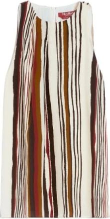 Max Mara Femme, Blouses et Chemises, Multicolore, Taille: 38 FR Top en cr&ecirc;pe de Chine de soie imprim&eacute;
