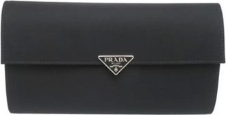 Prada Portefeuille long vintage doccasion (bi-pli) - Femme - Pre-owned - Noir - Taille: ONE Size
