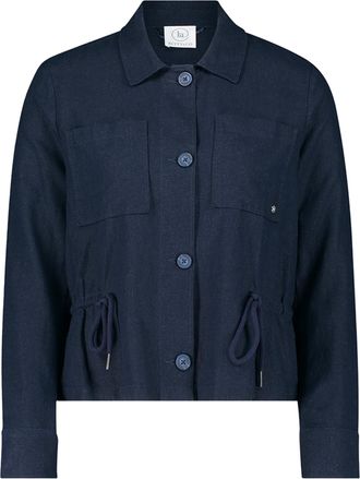 Betty & Co Damen Casual-Jacke mit Taschen 44, Dunkelblau