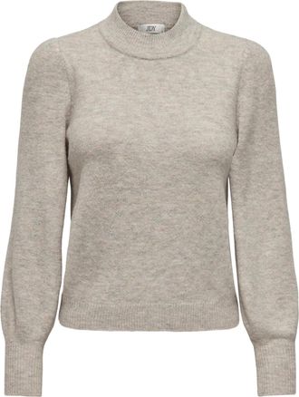 Jacqueline de Yong JACQUELINE de YONG JDY Damen Pullover Strick Rundhals Langarm Regular fit modisch Oberteil, Farben:Beige, Größe:XL