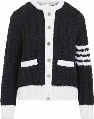 Thom Browne Cardigan - Dunkelgrau