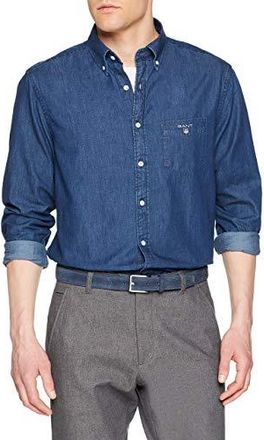 GANT REG BD Chemise Casual, Dark Indigo, XL Homme
