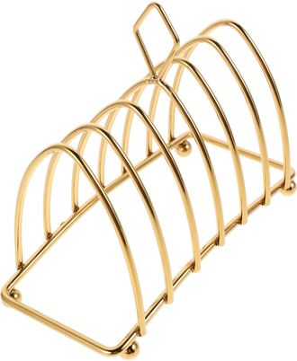 Cabilock Vintage Edelstahl Toastständer für Scheiben Stabiler Modularer Brot Sandwichhalter mit Goldfarbenem Finish Einfach zu Montierendes Multifunktionales D