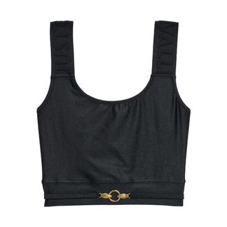 Just Cavalli Top Corto Serpenti - - Tops - Damen - Schwarzk - XS