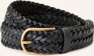 Tommy Hilfiger Flechtg&uuml;rtel Aus Leder schwarz