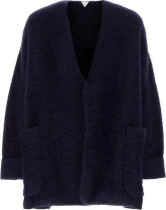 Bottega Veneta Homme, Pulls, Bleu, Taille: M Cardigan en laine textur&eacute;e