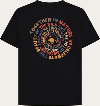 Knowledge Cotton Apparel Herren vegan T-Shirt Herren R&uuml;ckenaufdruck Black Jet