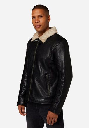 Ricano Lederjacke Arthur Lederjacke mit Fellkragen
