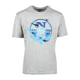 North Sails Hellgraues T-Shirt f&uuml;r M&auml;nner - - Tops - Herren - Grau - L