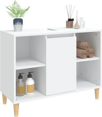 tidyard Waschbeckenunterschrank Waschbeckenschrank Badezimmerschrank Badschrank Aufbewahrungsschrank Schrank Waschtisch Unterschrank Badmöbel, Mit 5 Fächer un