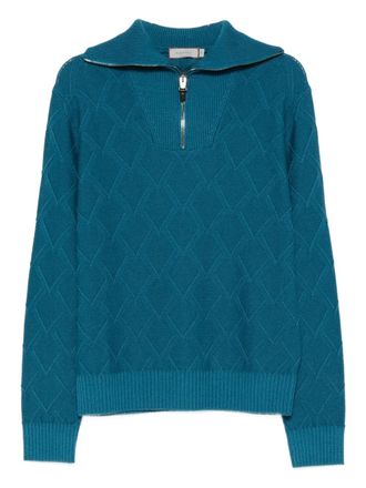 Canali Pullover mit Rautenmuster - Blau
