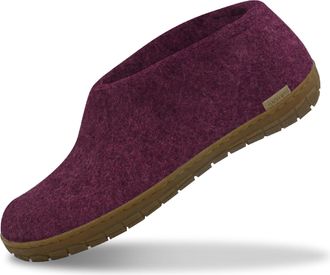 Glerups dk GLERUPS Indoor Outdoor Hausschuhe Herren & Damen mit Gummisohle (Cranberry Red) | Unisex Wolle Hausschuhe