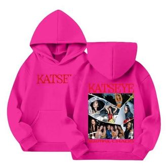 Generic Sweat &agrave; capuche pour femme Kpop Fan Support Merch Pull &agrave; capuche style cor&eacute;en T-shirt &agrave; manches longues Harajuku Y2K Streetwear Tenue, Rose, XXL