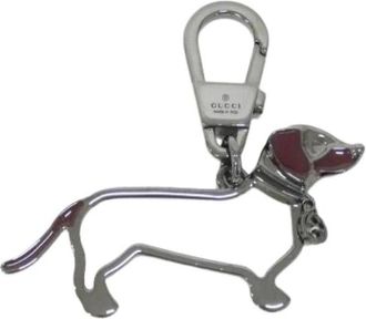 Gucci unisex, Pre-owned, Rouge, Taille: ONE Size Porte-cl&eacute;s argent&eacute; Pre-owned