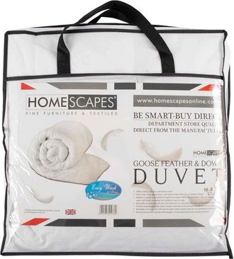 Homescapes Warme Kinderdecke, Übergangs-Bettdecke 120x150 cm, Gänsefedern- & Daunendecke mit 420 GSM Füllung, Ganzjahresdecke Kinder Wärmeklasse 3, Oeko-TEX Stan