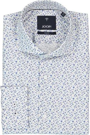 Joop Herren Hemd blau gemustert Slim Fit