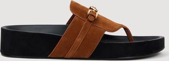Sandro Veloursledersandalen mit Schnallen
