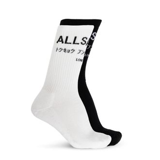AllSaints Homme, Sous-v&ecirc;tements, Multicolore, Taille: S/M Chaussettes deux paires Underground