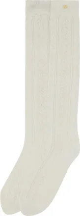 Valentino Perforated Cotton Socks - White