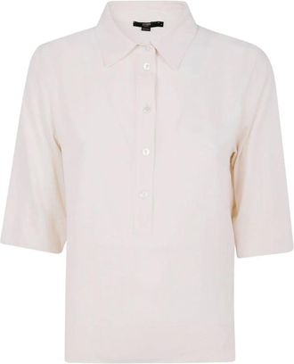 Seventy Femme, Blouses et Chemises, Beige, Taille: 40 FR Button Placket Polo