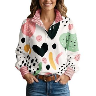 Generic 2026 Chemise Femme Saint-Valentin Manches Longues Sweat Pull Col Rond Couleur Unie Top Sweater Outdoor Oversize Vetement pour Printemps Automne Hiver 
