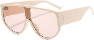 Generic Lunettes De Soleil Dext&eacute;rieur &Agrave; Monture Large For Hommes, Vacances, Sport, Shopping For Femmes(Beige)