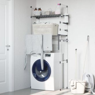 vidaXL Vidaxl - tagère pour machine à laver 77x52x192 cm aluminium