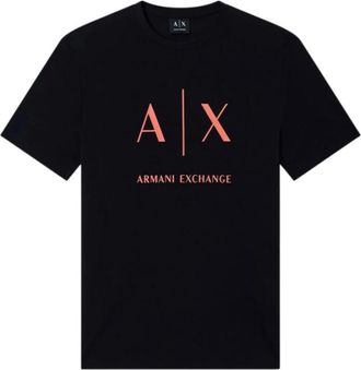 A|X Armani Exchange Homme, Tops, Noir, Taille: 2XL T-shirt &agrave; manches courtes et col rond