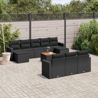 Festnight Gartenlounge mit Stauraum Garten Loungem&ouml;bel Set XXL Gro&szlig; Garten Lounge Rattan Sofa Outdoor Polyrattan Gartensofa Terrasse Ecklounge Terrassenm&ouml;bel Ga