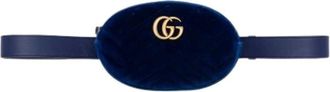 Gucci Sac banane en velours Pre-owned - Femme - Pre-owned - Bleu - Taille: ONE Size