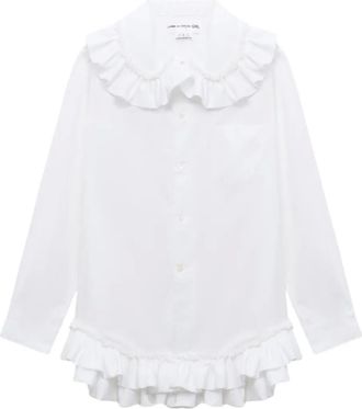 Comme Des Garçons Hemd mit Volant-Kragen - Weiß