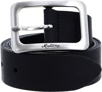 Mustang Jeans Woman´s Leather Belt 3.5 W80 Black