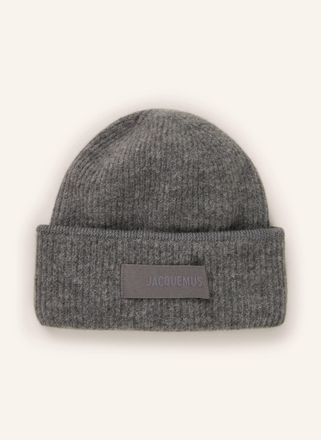 Jacquemus Jacquemus M&uuml;tze Le Bonnet Gros Grain Mit Alpaka grau