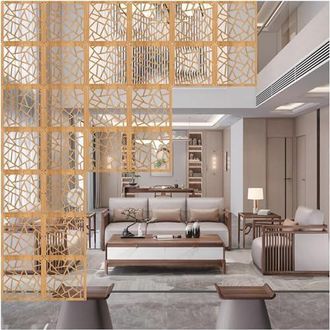 Generic Panneau de s&eacute;paration de pi&egrave;ce &agrave; suspendre facile &agrave; installer soi-m&ecirc;me pour salon et bureau Couleur bois 29 cm 30 pi&egrave;ces Solution &eacute;l&eacute;gante de d&eacute;corati