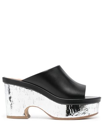 Chlo&eacute; Mules mit Plateausohle - Schwarz