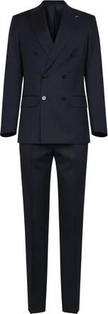 D4.0 Homme, Costumes, Bleu, Taille: L D4.0 Double-Breasted Suit