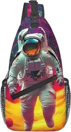 Generic Sac &agrave; dos &agrave; bandouli&egrave;re astronautes Stand In The Sky In The Milky Way - Sac &agrave; bandouli&egrave;re de voyage pour homme - Sac &agrave; dos de randonn&eacute;e