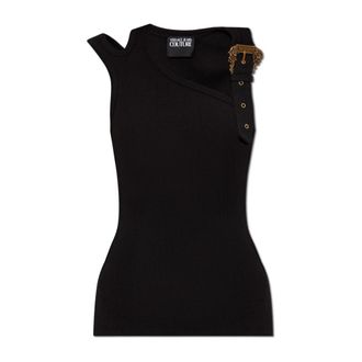 Versace Jeans Couture Geripptes Tanktop - - Tops - Damen - Schwarzk - L