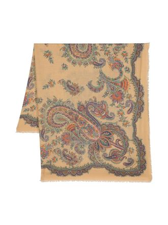 Etro Schal mit Paisley-Print - Nude