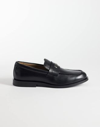 Calvin Klein Mocassins en cuir - Noir