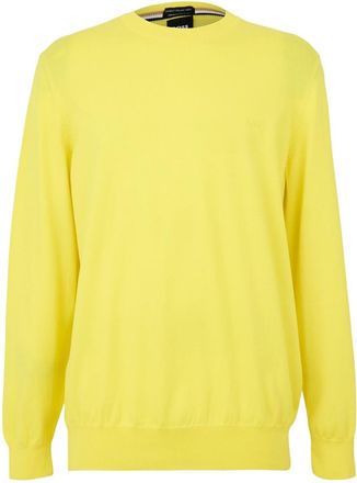 HUGO BOSS Pascas Pullover f&uuml;r Herren, gewebter Stoff (Leuchtend Gelb)