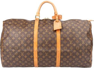 Louis Vuitton Crossbody Bags - Louis Vuitton Canvas Monogram Keepall 60 - Gr. unisize - in Braun - für Damen