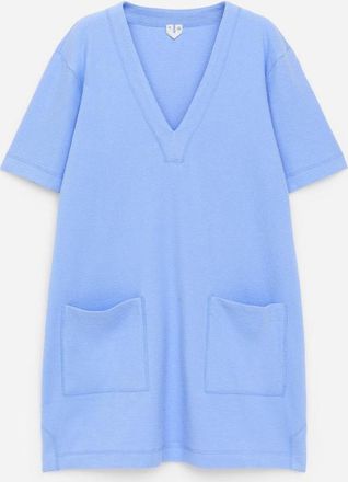 Arket Baumwoll-Frottee-Kleid -Blau